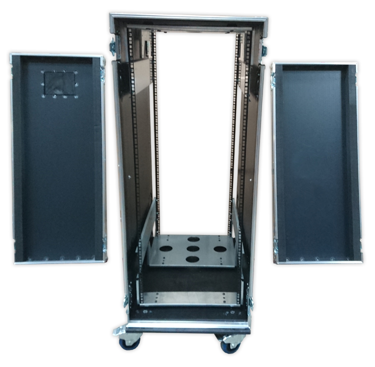 28U Shock Mounted Rack Case With Metal Rack System